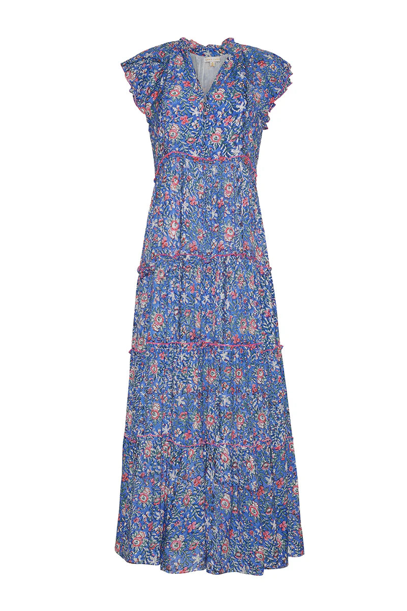 Anna Cate Aimee Maxi - Indigo Floral – Batik Chicago