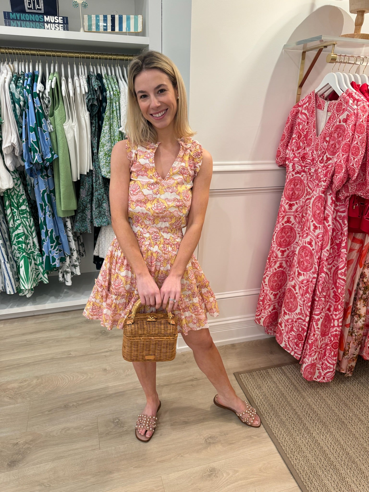 Anna Cate Morgan Dress - Hot Pink Field – Batik Chicago