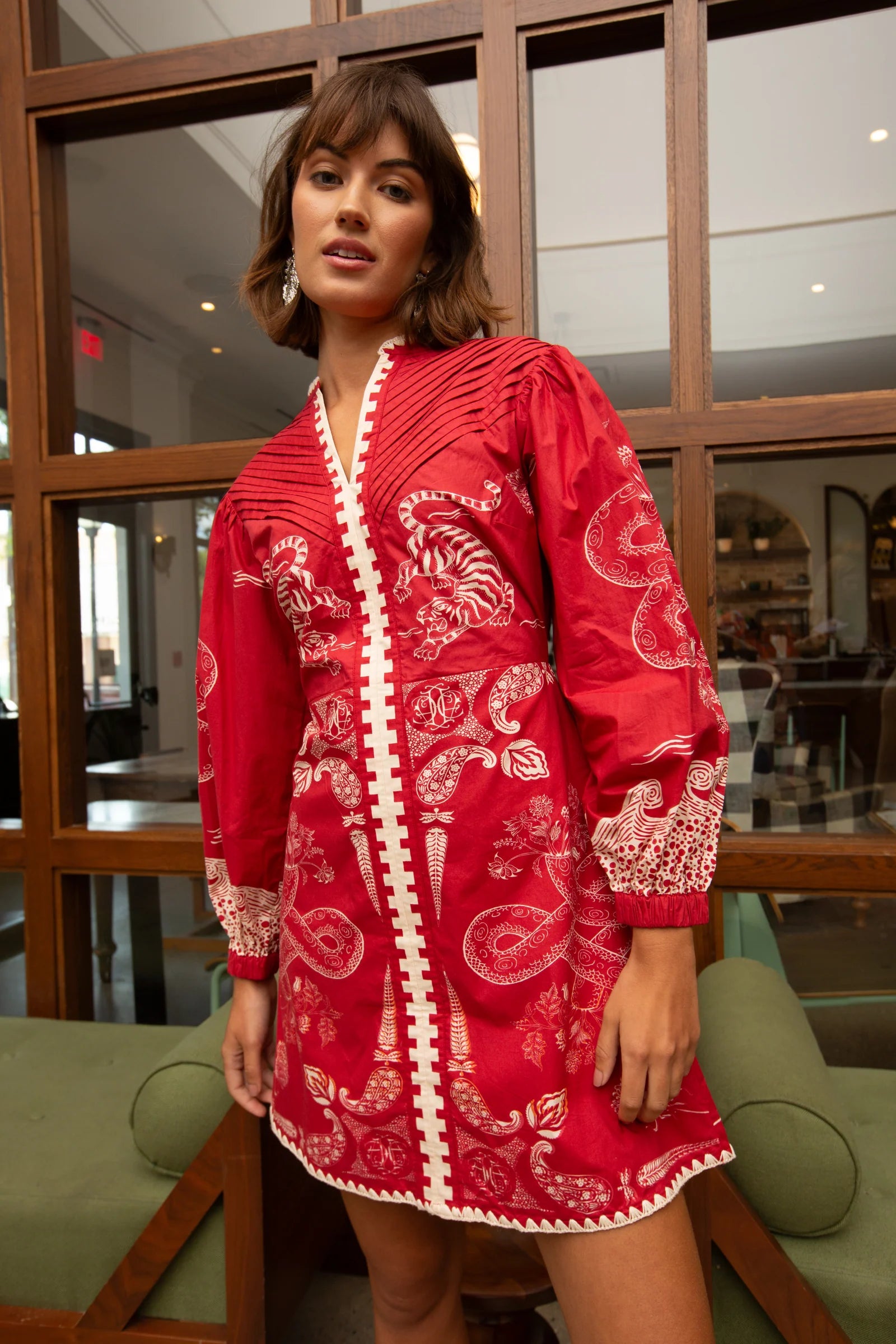 Anna Cate Jenny Dress - Scarlet Tiger – Batik Chicago