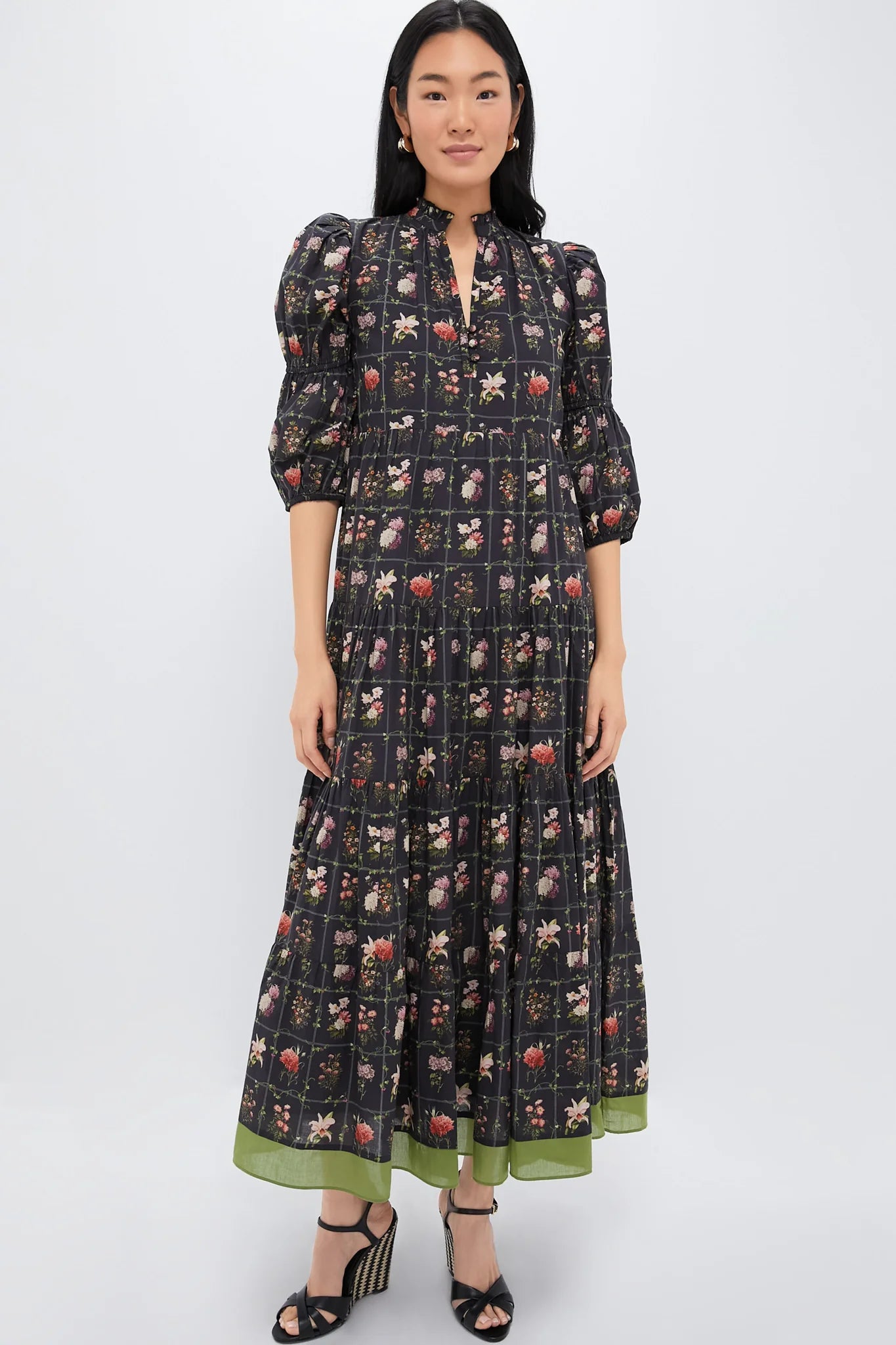 Anna Cate Emily Maxi Dress - Black Stamp – Batik Chicago